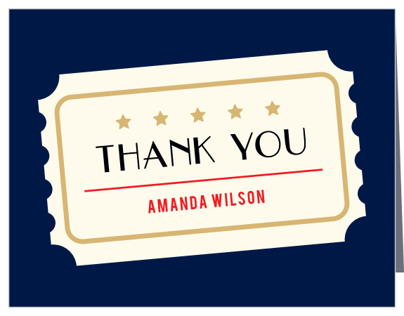 Movie Thank You Cards - Match Your Color & Style Free!