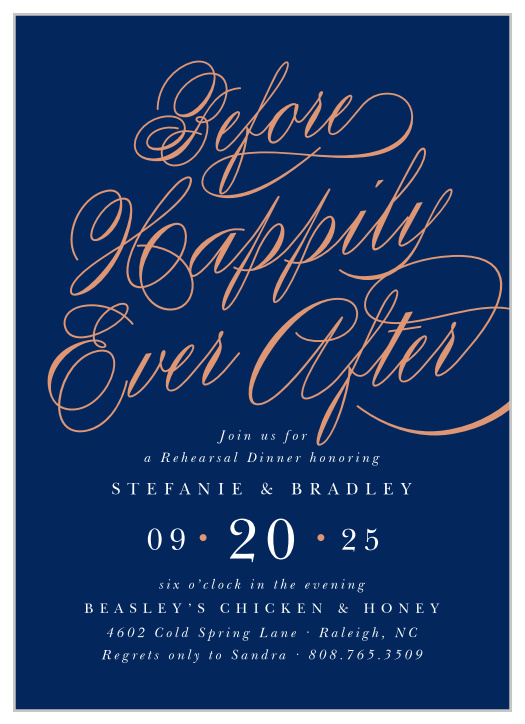 Rehearsal Dinner Invitations | Match Your Color & Style Free!