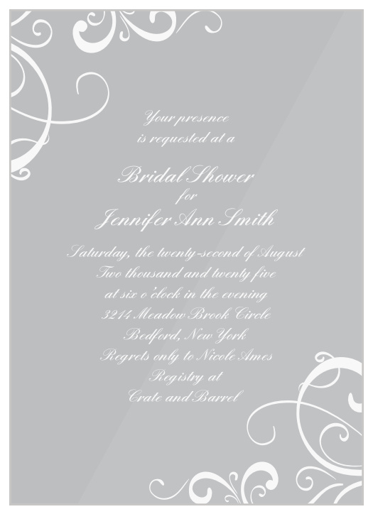 Vintage Bridal Shower Invitations - Match Your Color & Style Free!