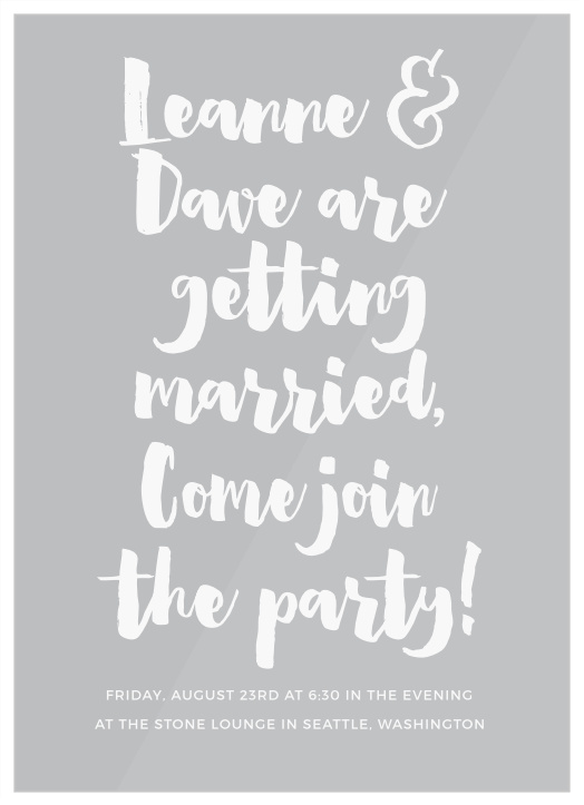 Vivid Type Ceremony Cards by Basic Invite