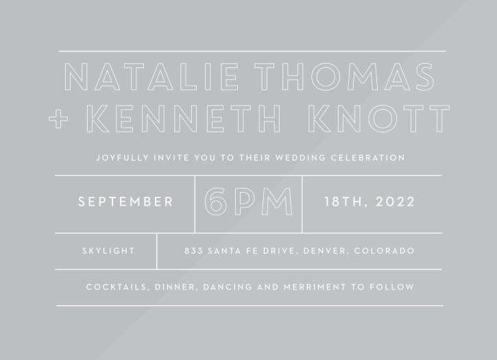 Boldly Outlined Wedding Thank You Cards by Basic Invite