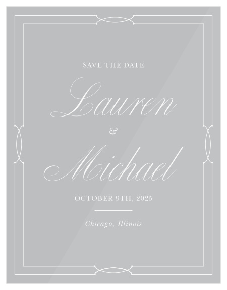 Clear Wedding Save The Date Cards | Design Instantly Online