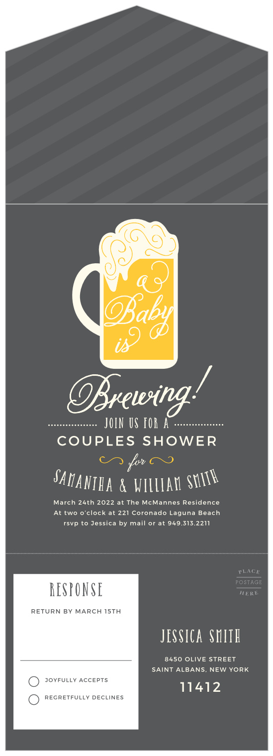 Beer Baby Shower Invitations - Match Your Color & Style Free!