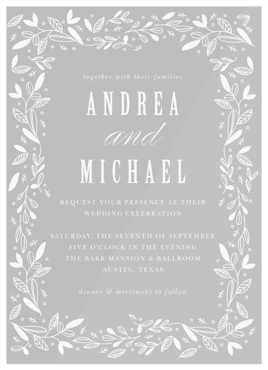 Clear Wedding Invitations, Transparent Wedding Invitations - Basic Invite