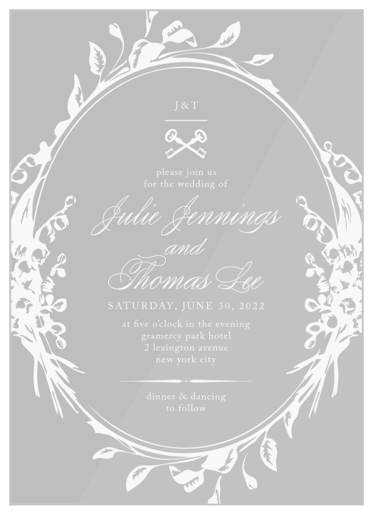 Clear Wedding Invitations, Transparent Wedding Invitations - Basic Invite