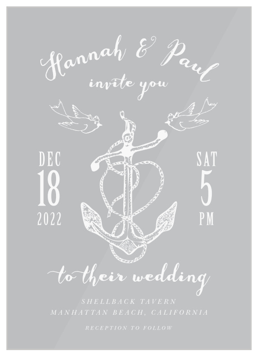 Clear Wedding Invitations, Transparent Wedding Invitations - Basic Invite