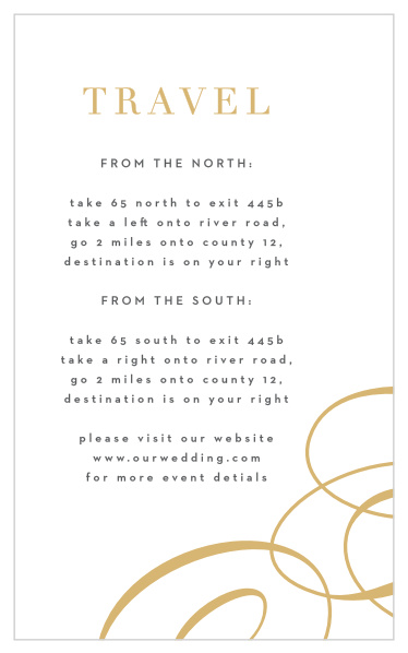 Timeless Swirls Accommodation Cards by Basic Invite