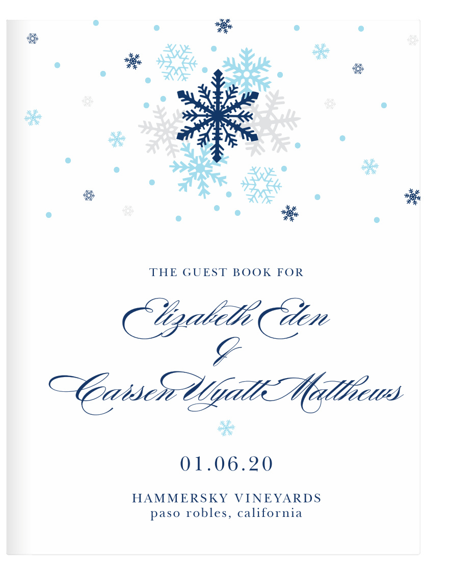 Shimmering Snowflakes Wedding Programs by Basic Invite