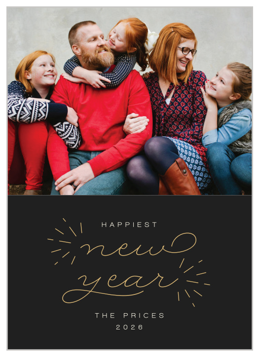 New Years Holiday Cards - Match Your Color & Style Free!