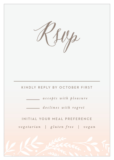 Flowering Script Registry Cards by Basic Invite