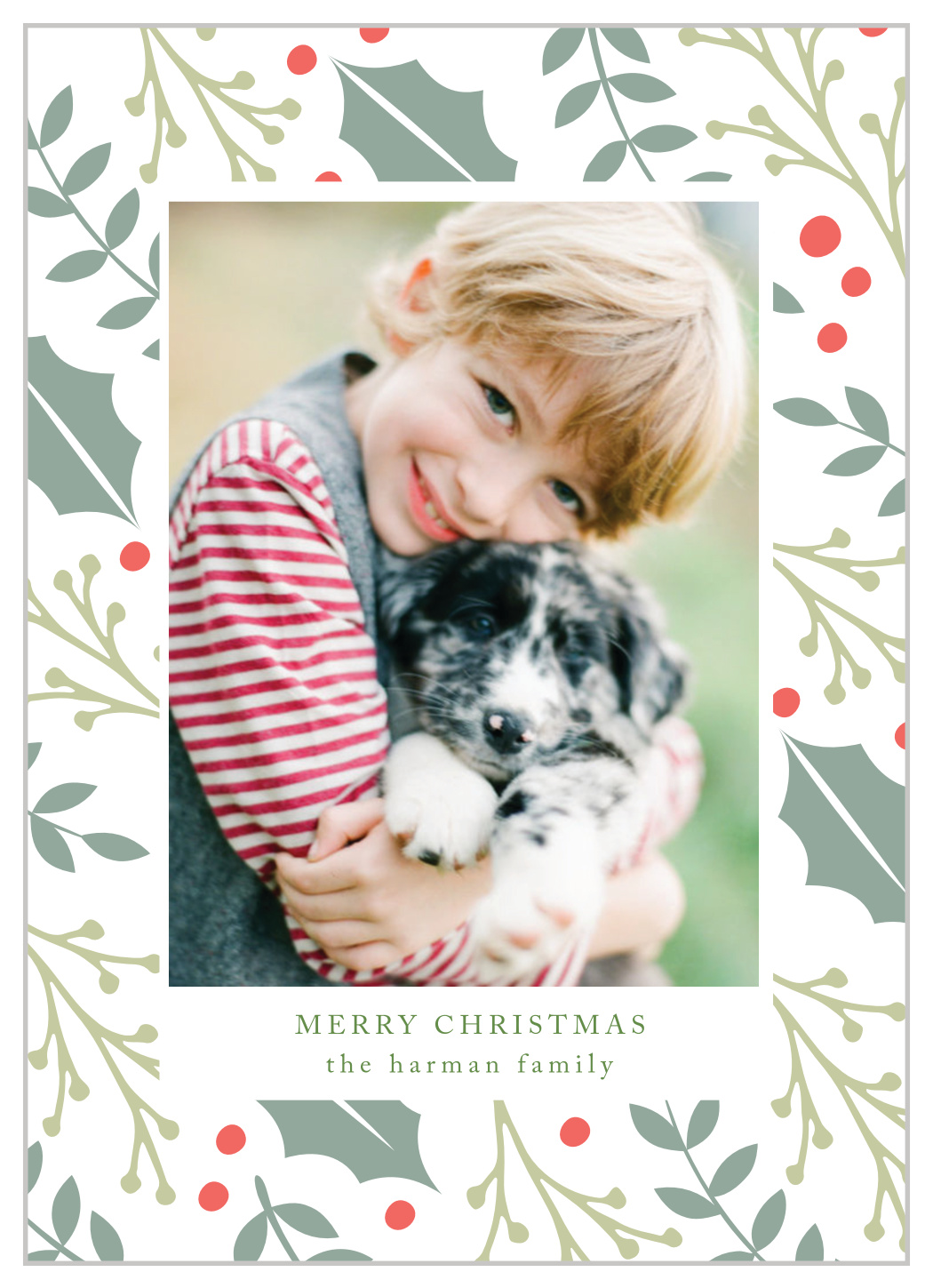 Holly Berry Holiday Cards By Basic Invite