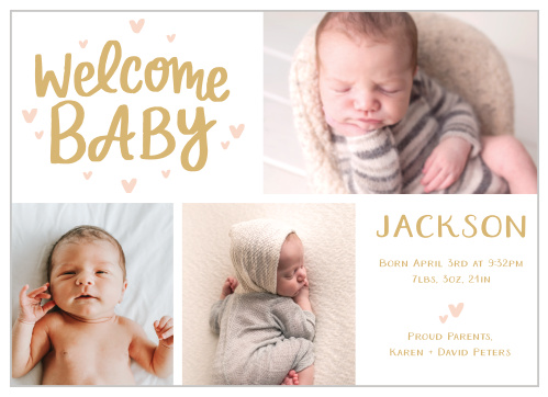 Baby Boy Birth Announcements | Photo and No Photo Announcements