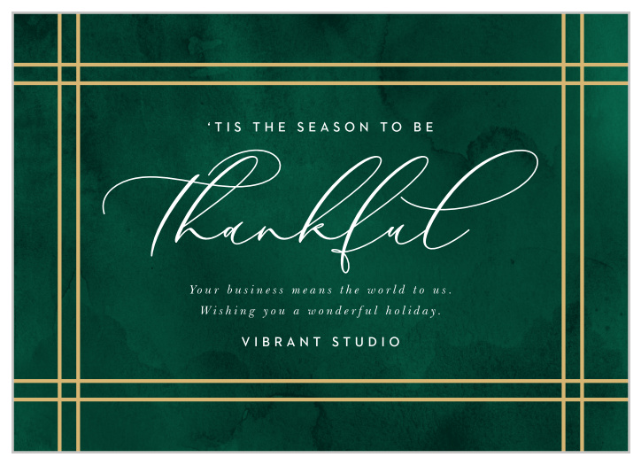 Thank You Business Holiday Cards - Match Your Color & Style Free!