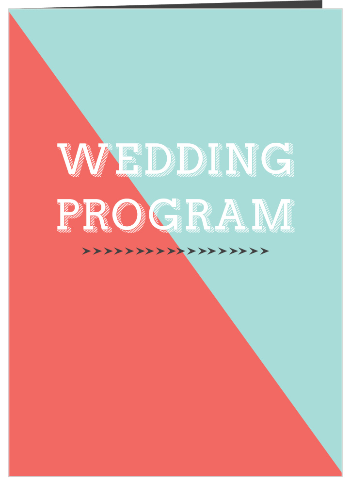 Modern Slash Wedding Program