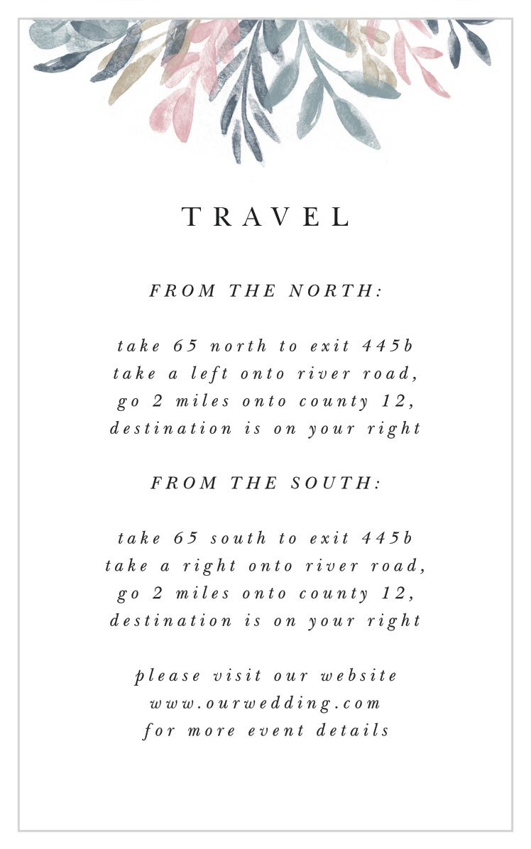 Sweetly Framed Direction Cards by Basic Invite