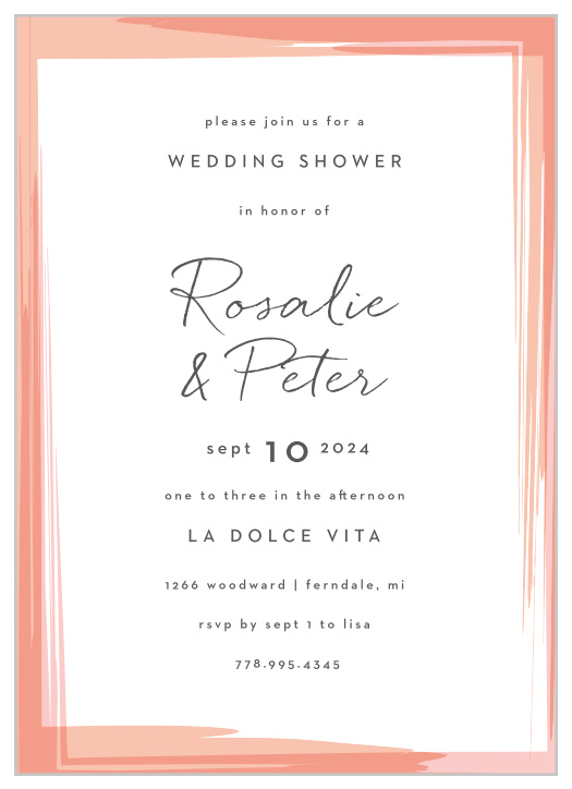 Bold Brush Frame Bridal Shower Stickers by Basic Invite