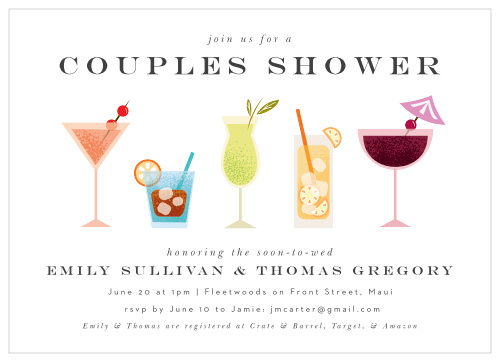 Formal Bridal Shower Invitations - Match Your Color & Style Free!
