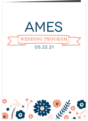 Ribbon Wedding Programs - Match Your Color & Style Free!