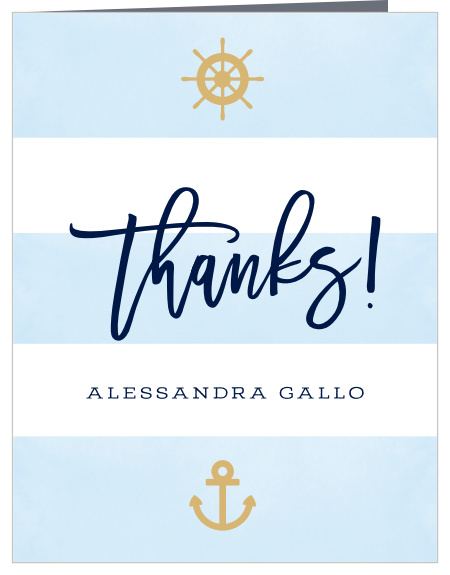 Nautical Thank You Cards - Match Your Color & Style Free!