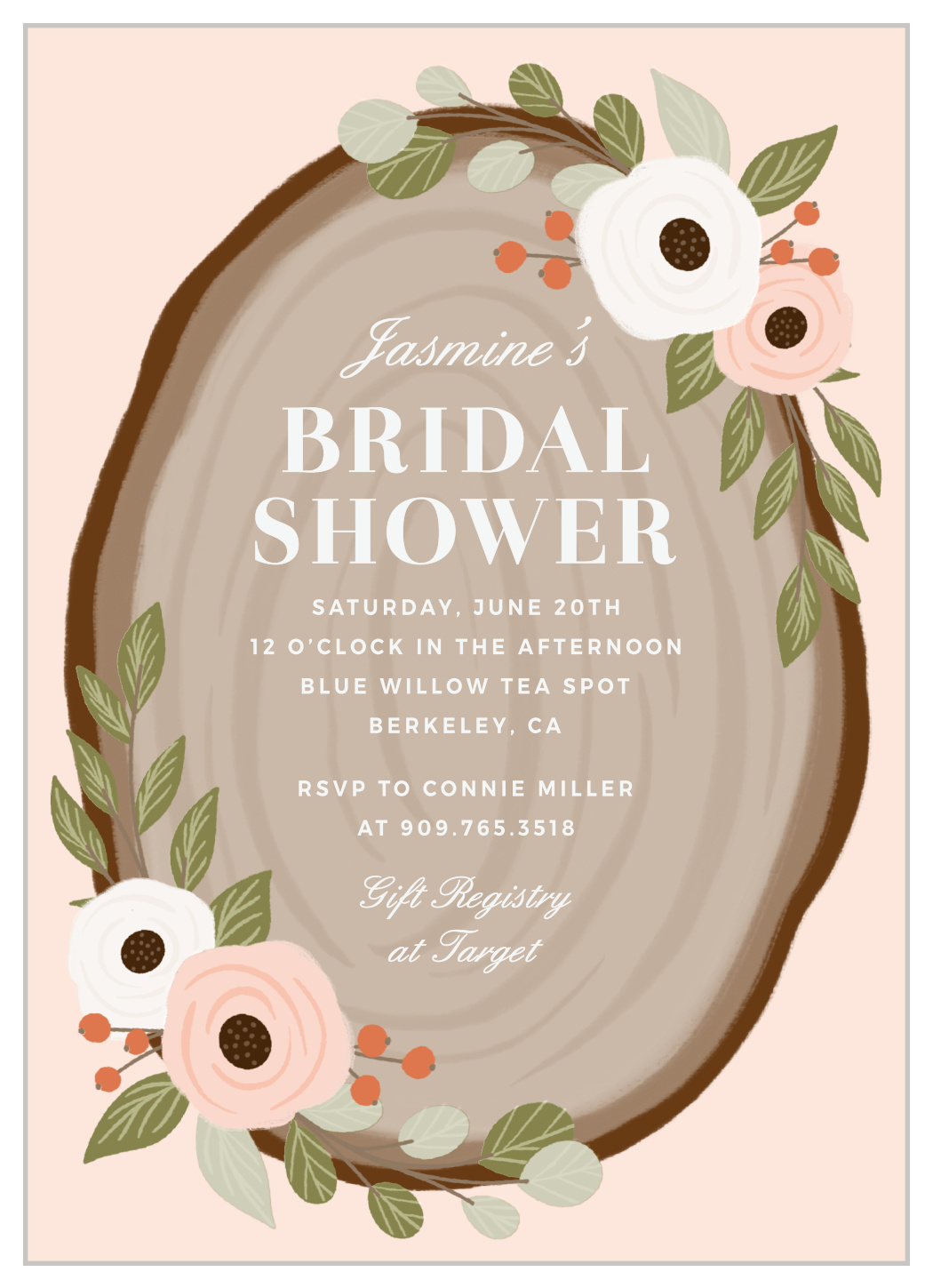 Rustic Woodland Bridal Shower Invitations by Basic Invite