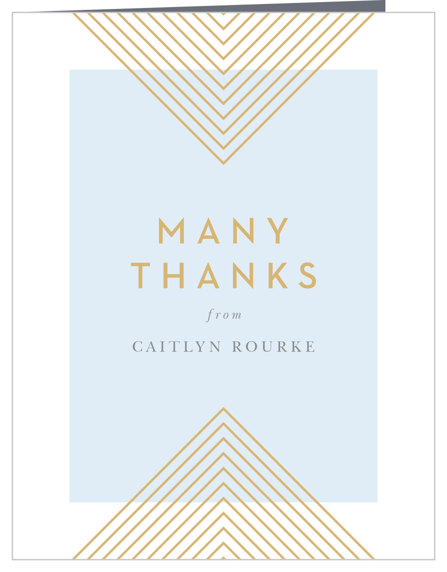 Elegant Geometry Bridal Shower Thank You Cards by Basic Invite