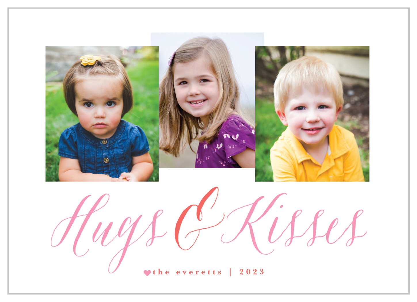 Triple Hug Valentine's Day Cards by Basic Invite