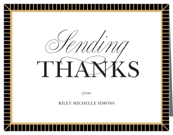 Lined Frame Graduation Invitations by BasicInvite.com