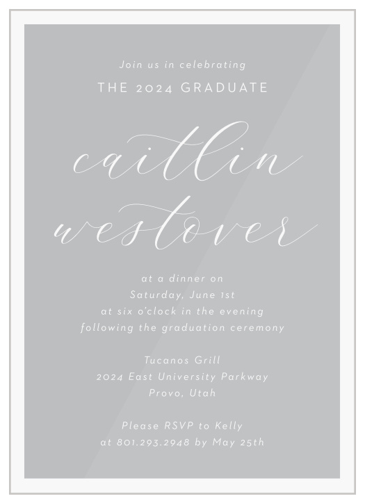 Clear Graduation Invitations and Announcements by Basic Invite
