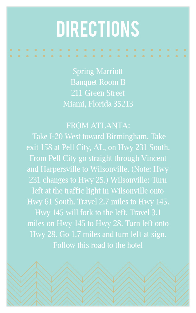 Falling Arrows Direction Cards by Basic Invite