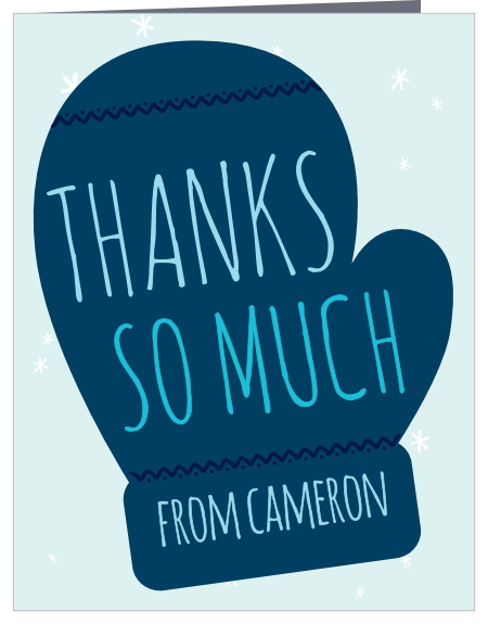 Winter Thank You Cards - Match Your Color & Style Free!