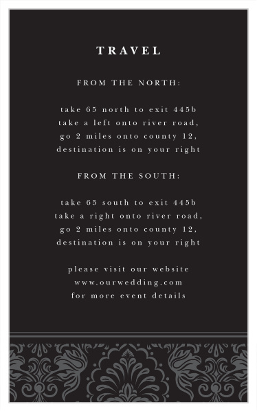 Formal Damask Response Cards by Basic Invite