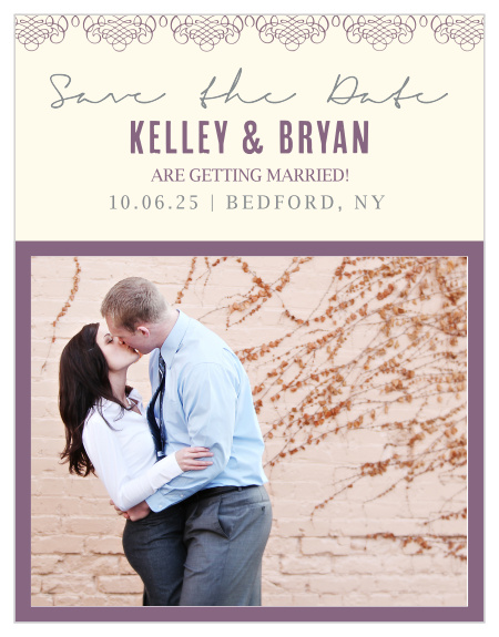 Elegant Borders Save the Date Cards by Basic Invite