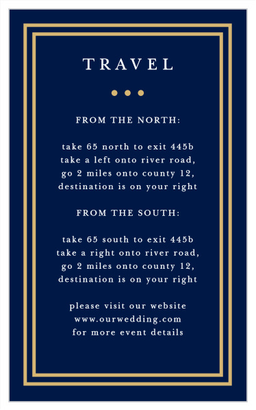 Simple Square Accommodation Cards by Basic Invite