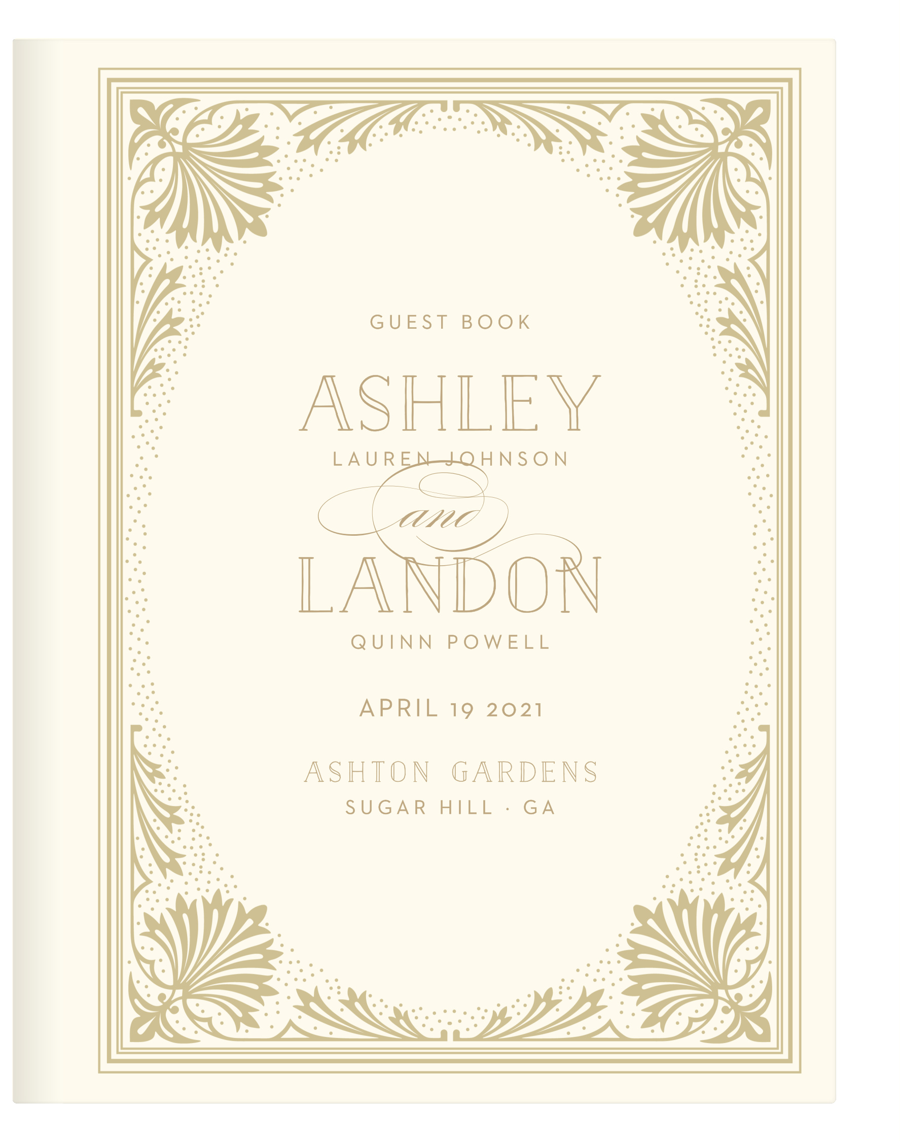 Filigree Frame Guest Book by Basic Invite