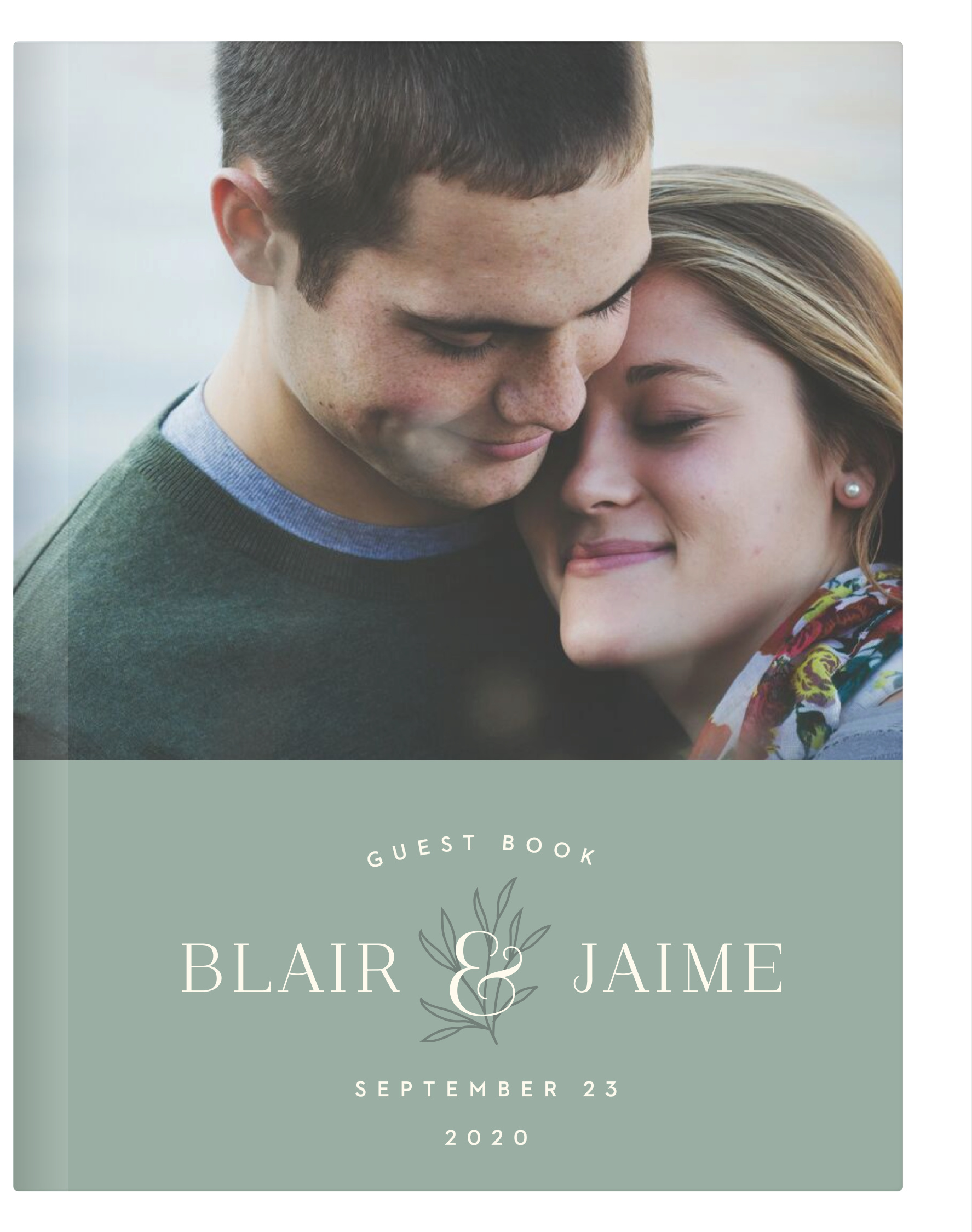 Leafy Label Guest Book by Basic Invite