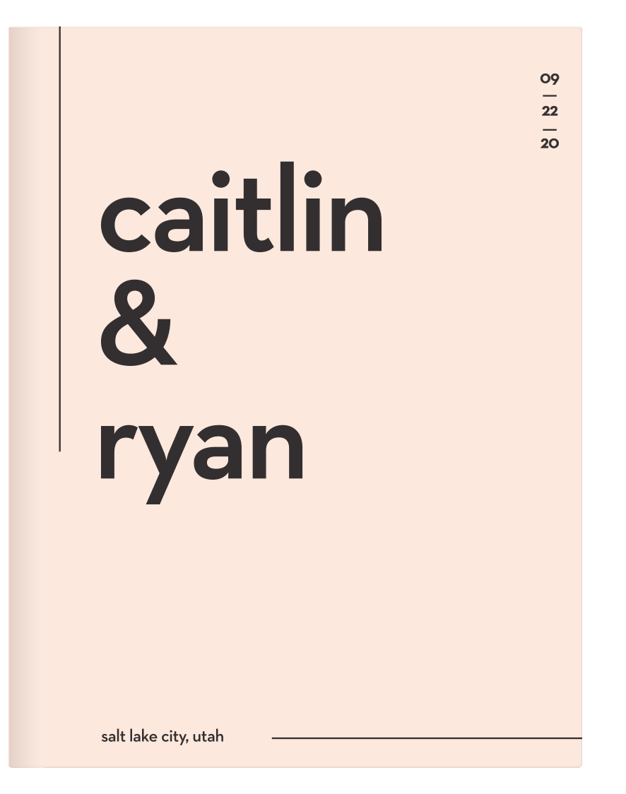 Minimal Type Wedding Menus by Basic Invite