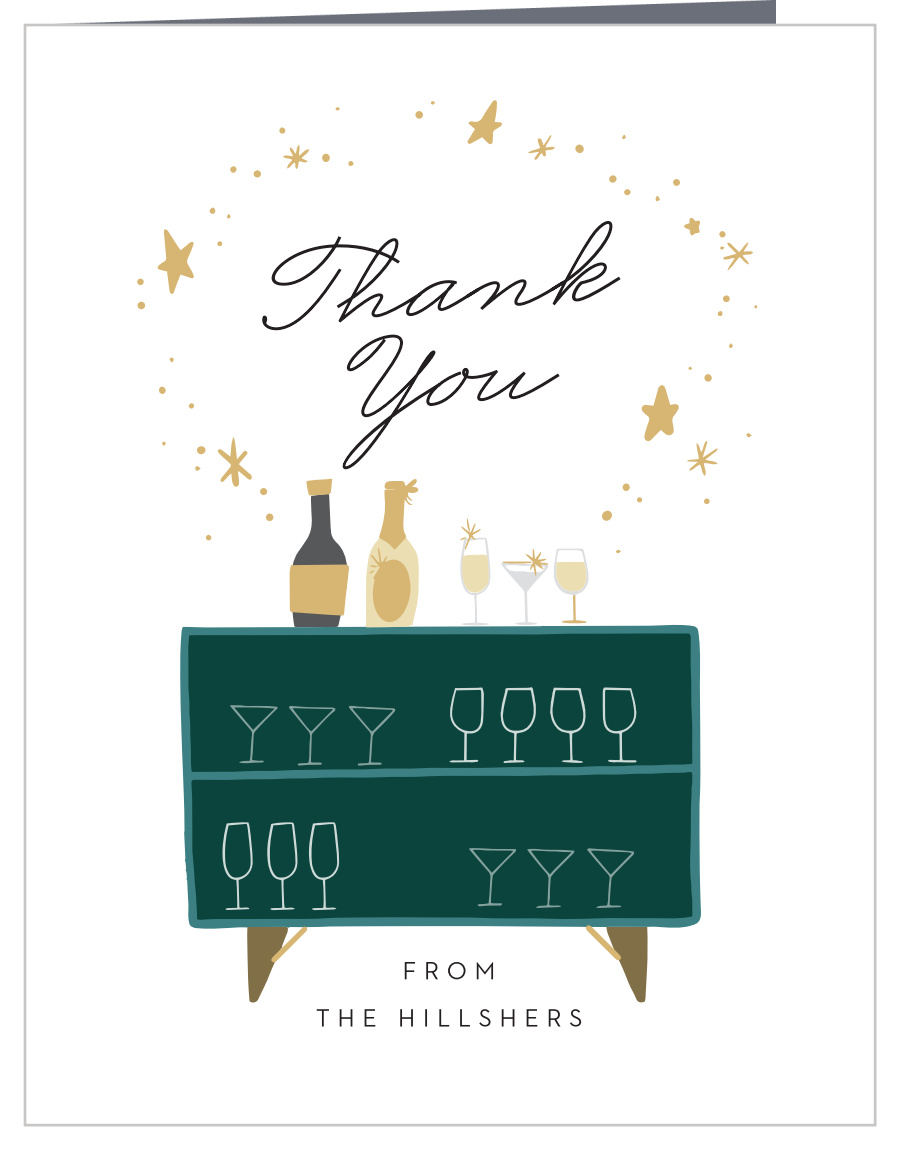 Cocktail Bar Thank You Cards by Basic Invite