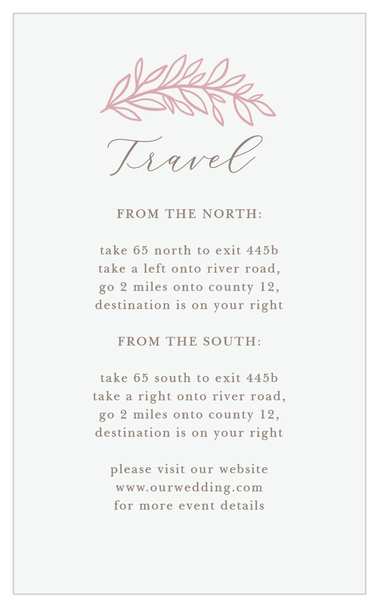 Circled Monogram Direction Cards by Basic Invite