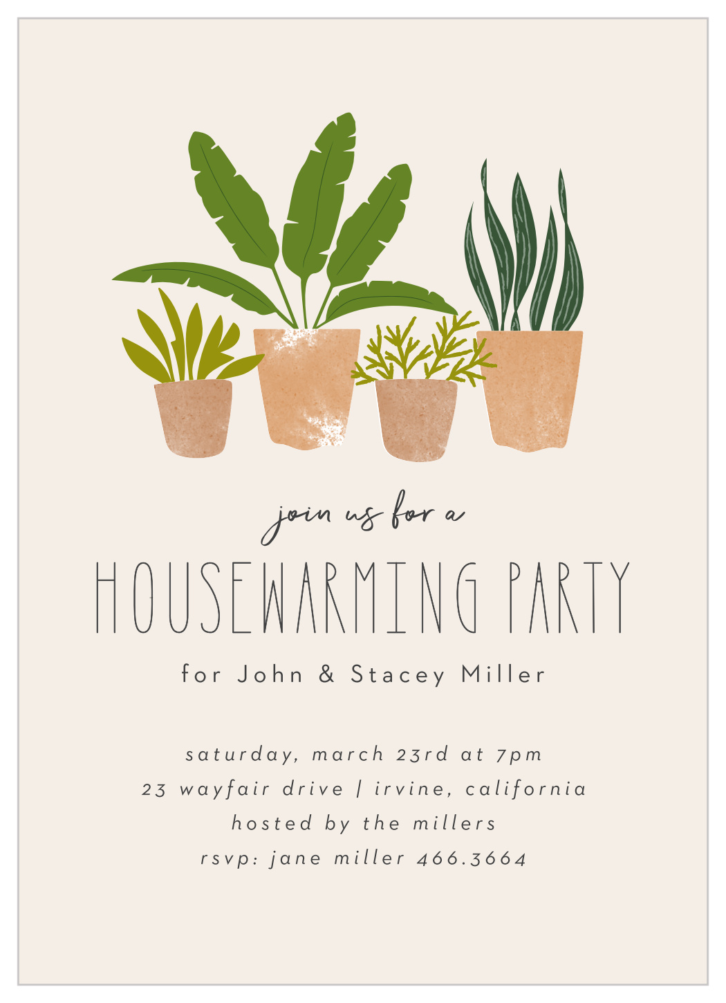 Potted Plants Housewarming Invitations By Basic Invite potted-plants-housewarming-invitations-by-basic-invite