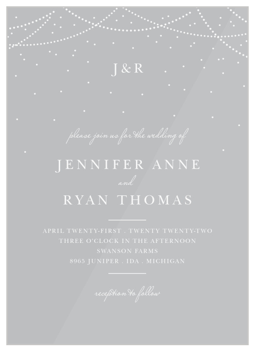 Clear Wedding Invitations, Transparent Wedding Invitations - Basic Invite