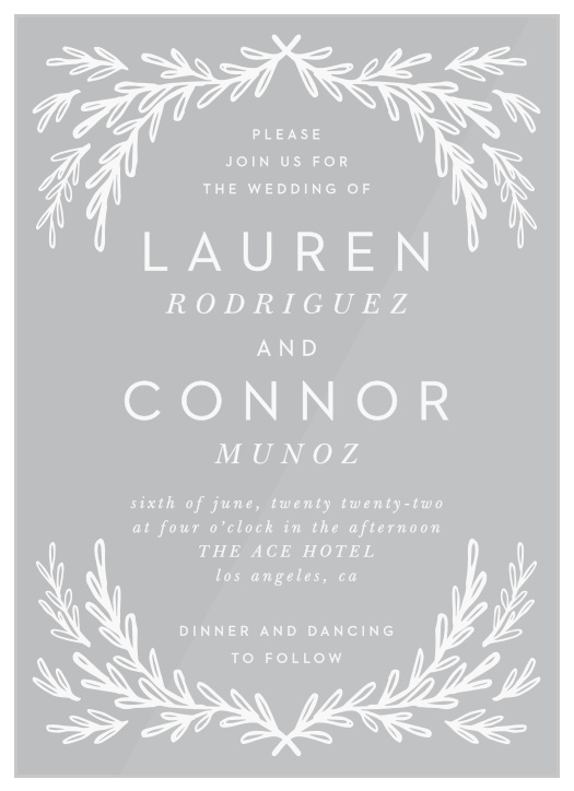 Clear Wedding Invitations, Transparent Wedding Invitations - Basic Invite