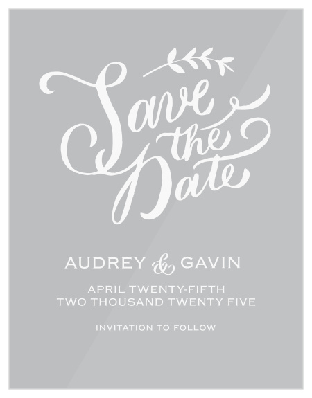 Lovely Lettering Save the Date Magnets by Basic Invite
