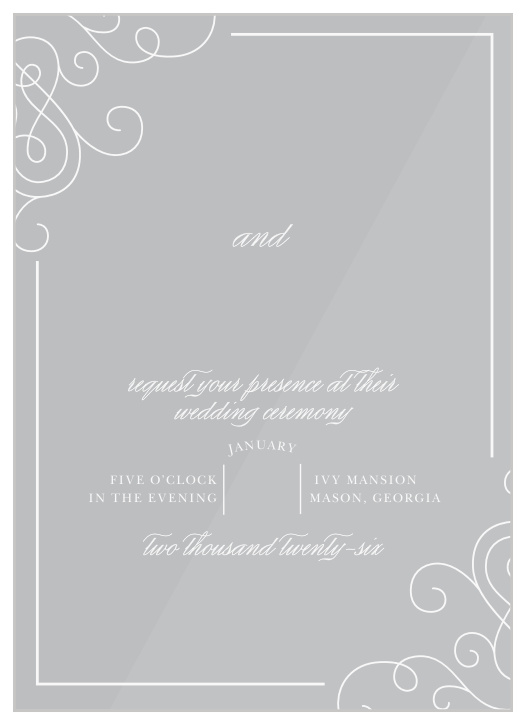 Clear Wedding Invitations, Transparent Wedding Invitations - Basic Invite