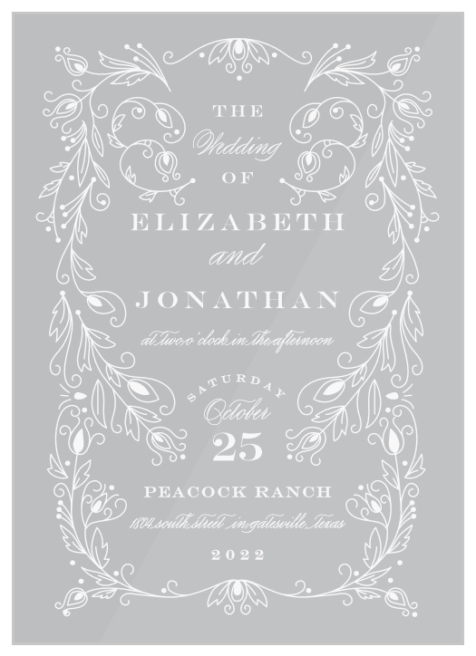 Clear Wedding Invitations, Transparent Wedding Invitations - Basic Invite