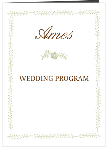 Wedding Programs | Match Your Colors & Style Free! - Basic Invite
