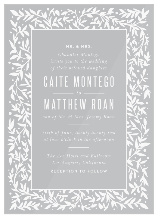 Medieval Wedding Invitations - Match Your Color & Style Free!