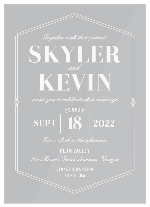 Clear Wedding Invitations, Transparent Wedding Invitations - Basic Invite