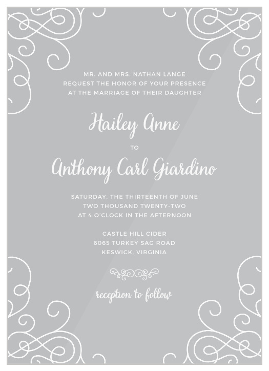 Clear Wedding Invitations, Transparent Wedding Invitations - Basic Invite