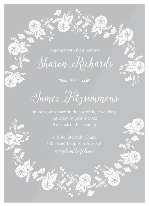 Clear Wedding Invitations, Transparent Wedding Invitations - Basic Invite