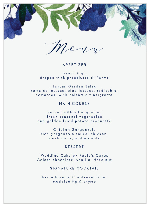 Wedding Menus | Design Your Menu Cards Instantly Online!